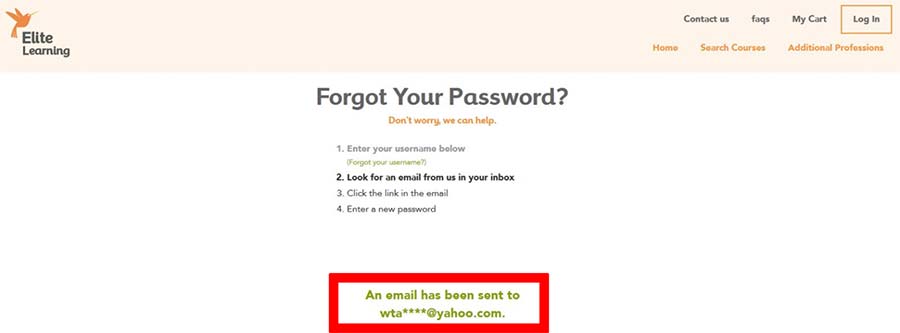 What is my password? - Elite Learning